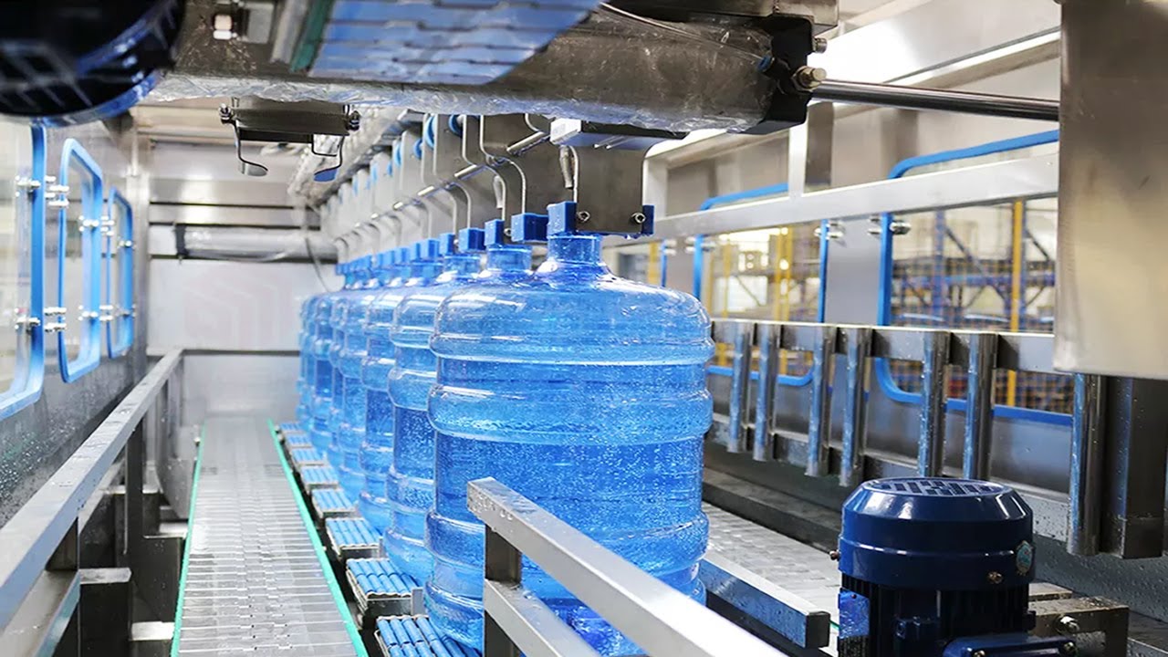 5 Gallon Water Filling and Packaging Line Transformed into Bottle ...